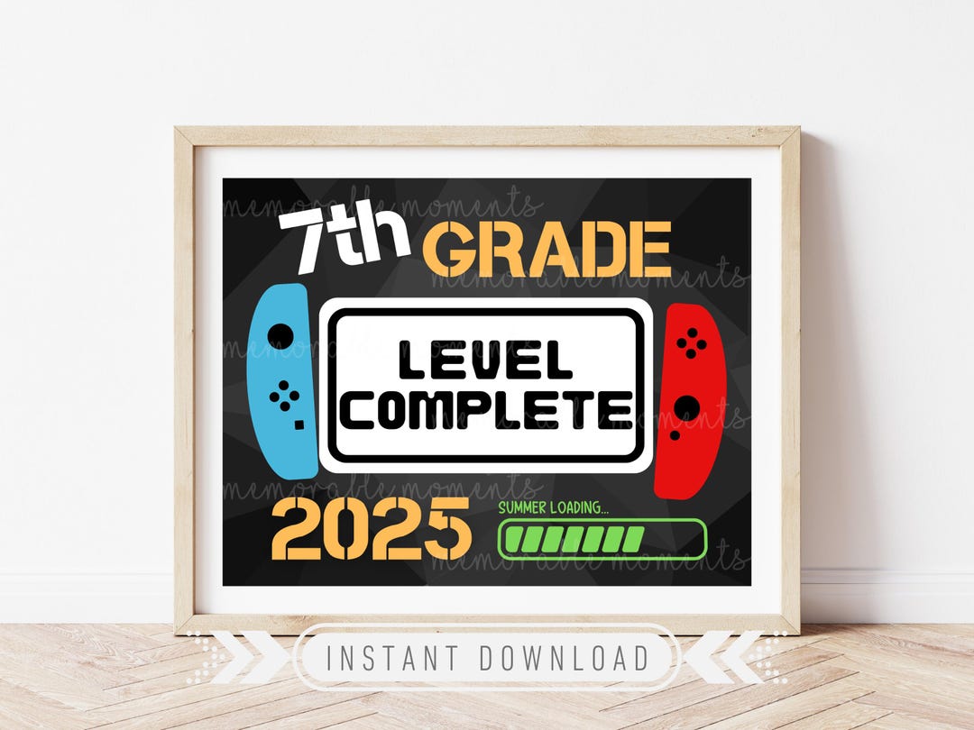 Last Day of 7th Grade Sign | Last Day of School Sign | Grade 7 | Last ...