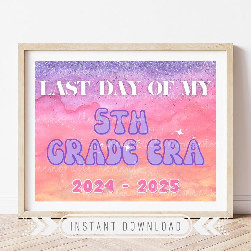 5th Grade Sign - Etsy