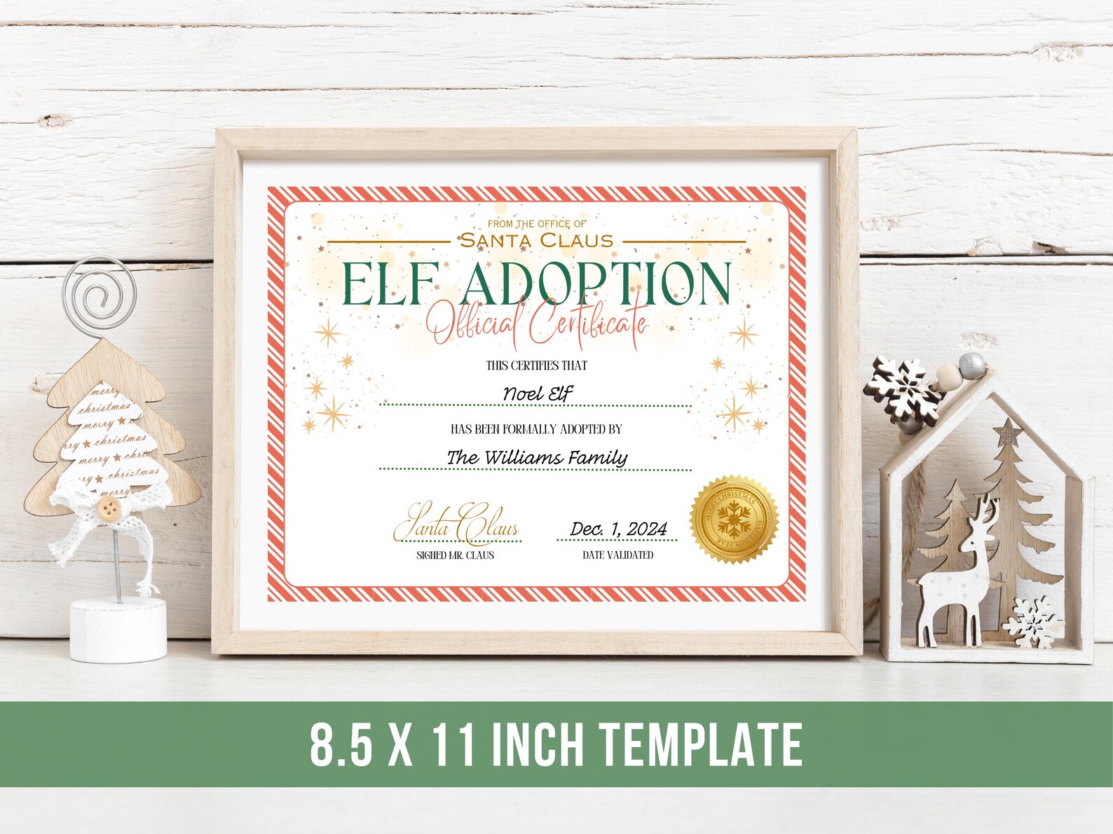 Elf Adoption Certificate | Editable Elf Adoption Certificate | Adopt an ...