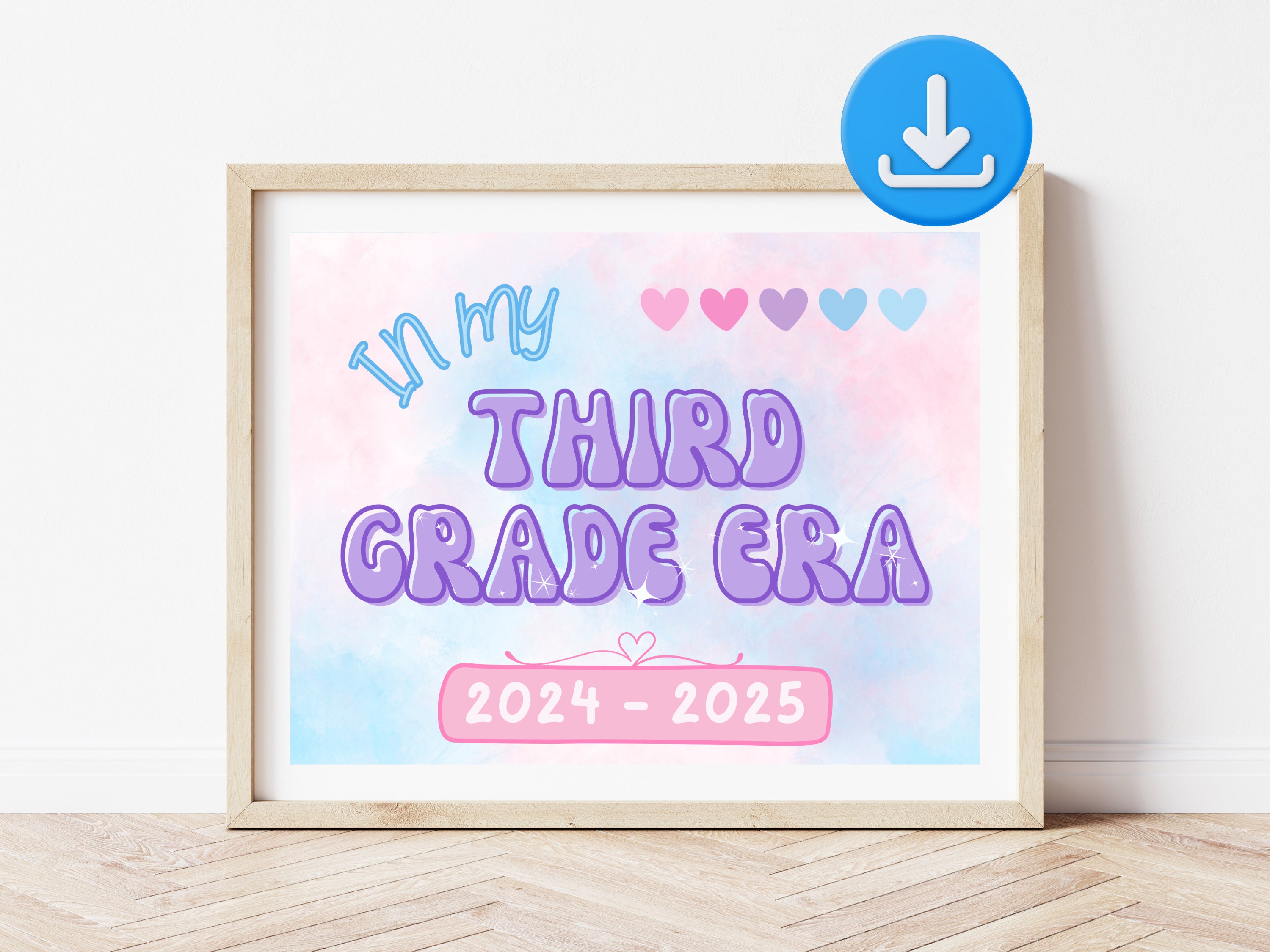 First Day of 3rd Grade Sign First Day of School Sign 3rd Grade First ...