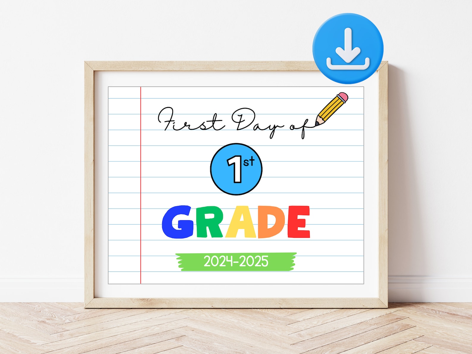 First Day of 1st Grade Sign First Day of School Sign 1st Grade First ...