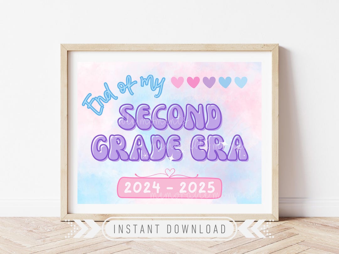 Last Day of 2nd Grade Sign | Last Day of School Sign | 2nd Grade | Last ...