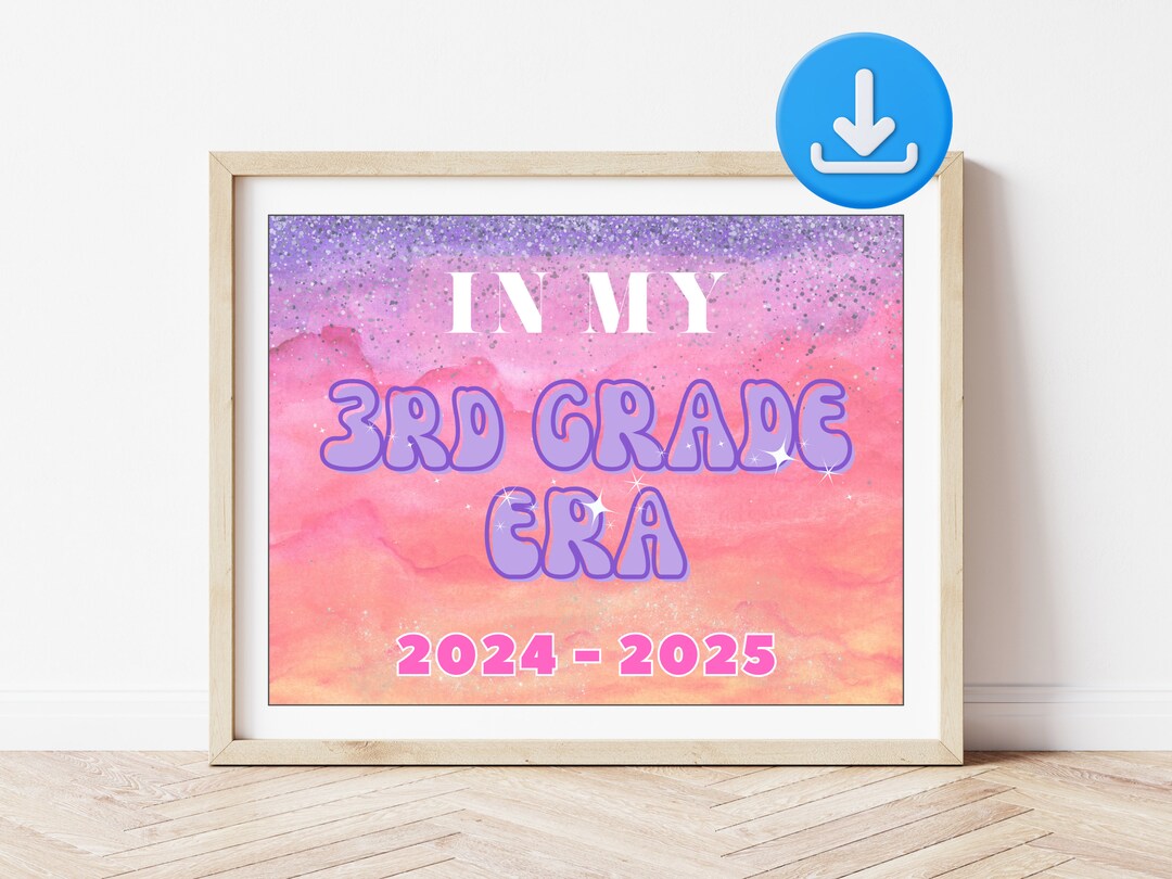 First Day of 3rd Grade Sign First Day of School Sign 3rd Grade First ...