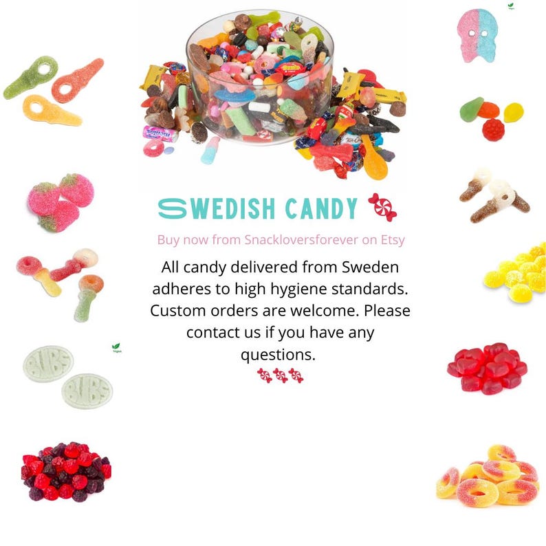 Swedish Candy Mix, Sour Bubs, Dizzy Skull, Jelly, Mini Marshmallows ...
