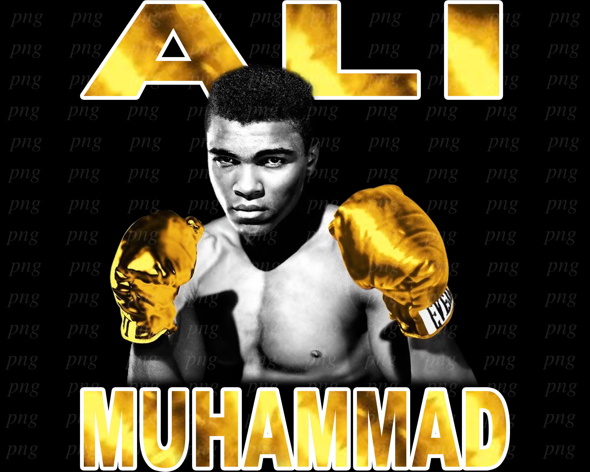 Muhammad Ali Vintage Png, 90s Rap Hip Hop Png Instant Download, File ...