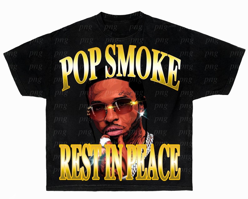 Pop Smoke PNG Vintage Png, 90s Rap Hip Hop Png Instant Download, File ...