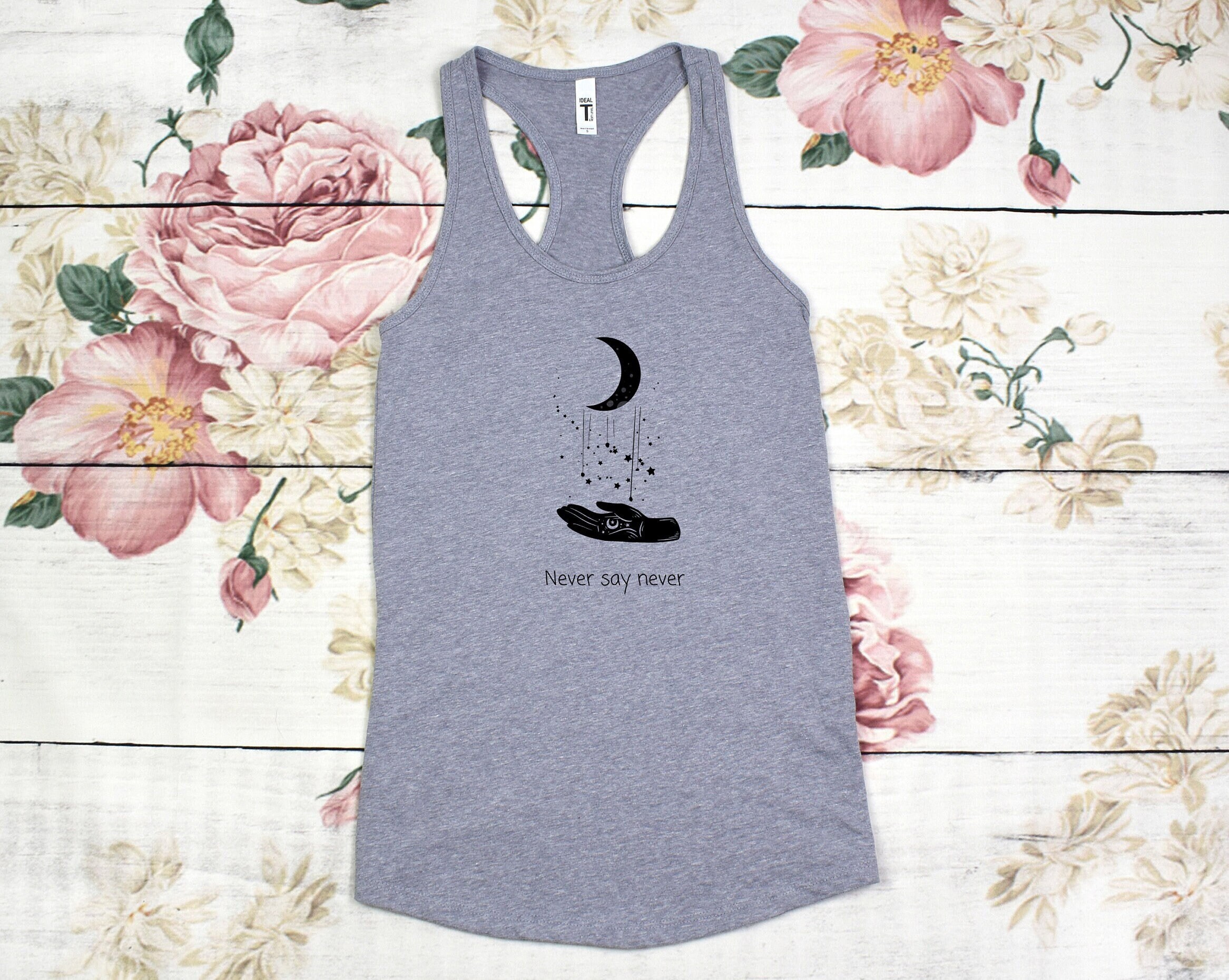 Moon Phases Eclipse Tank Top Boho Bikini Cover up Hippie Summer Tank ...