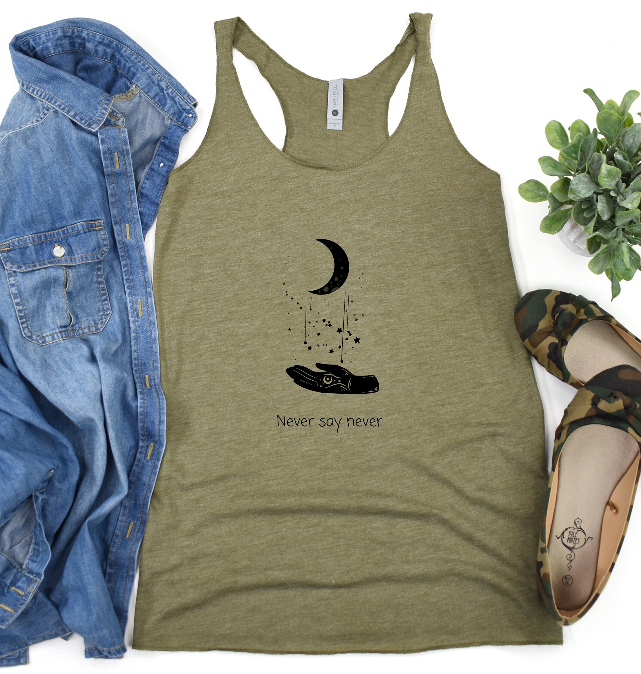 Moon Phases Eclipse Tank Top Boho Bikini Cover up Hippie Summer Tank ...