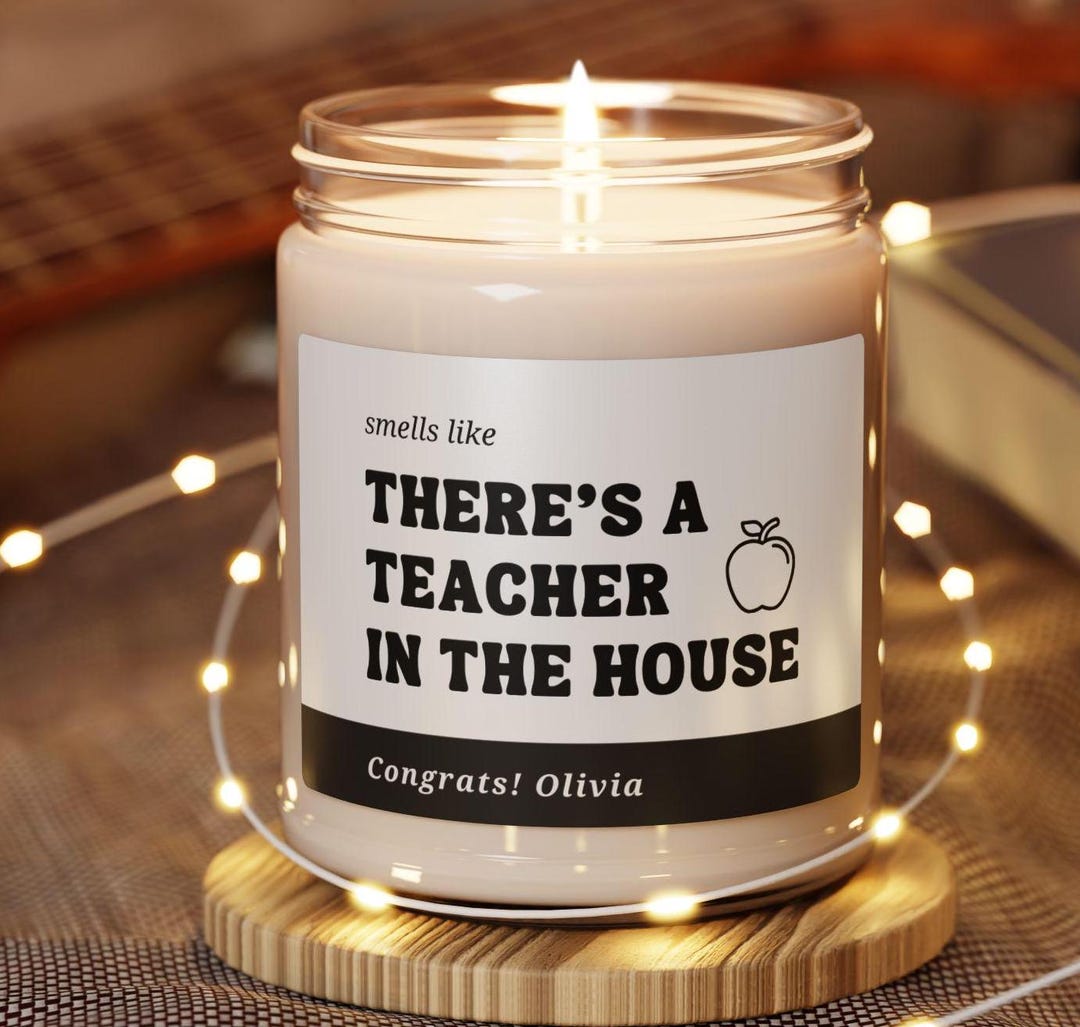 Personalized Teacher Graduation Gift, Smells Like a Teacher Candle Gift ...