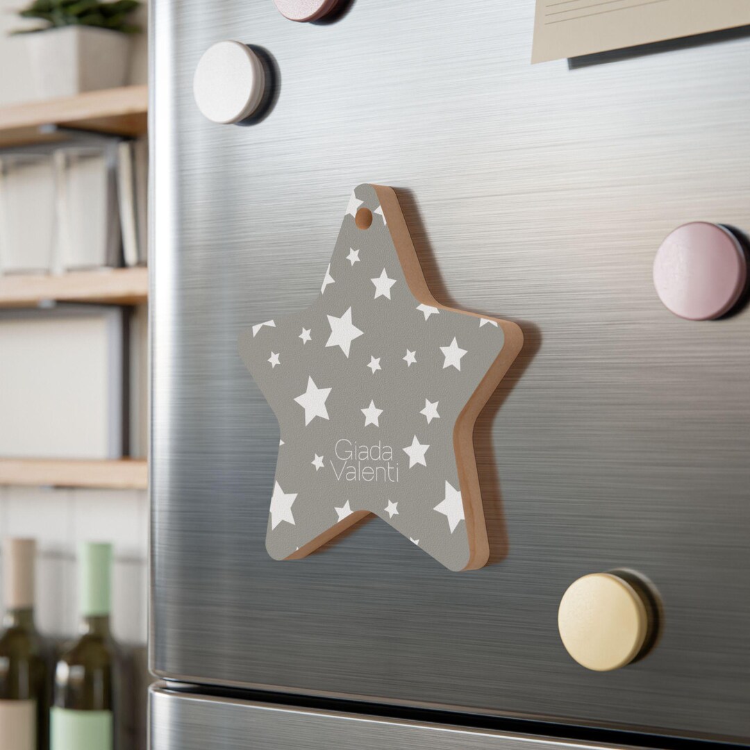 Giada Valenti Star Shape Wooden Ornaments Designed in Italy Silver ...