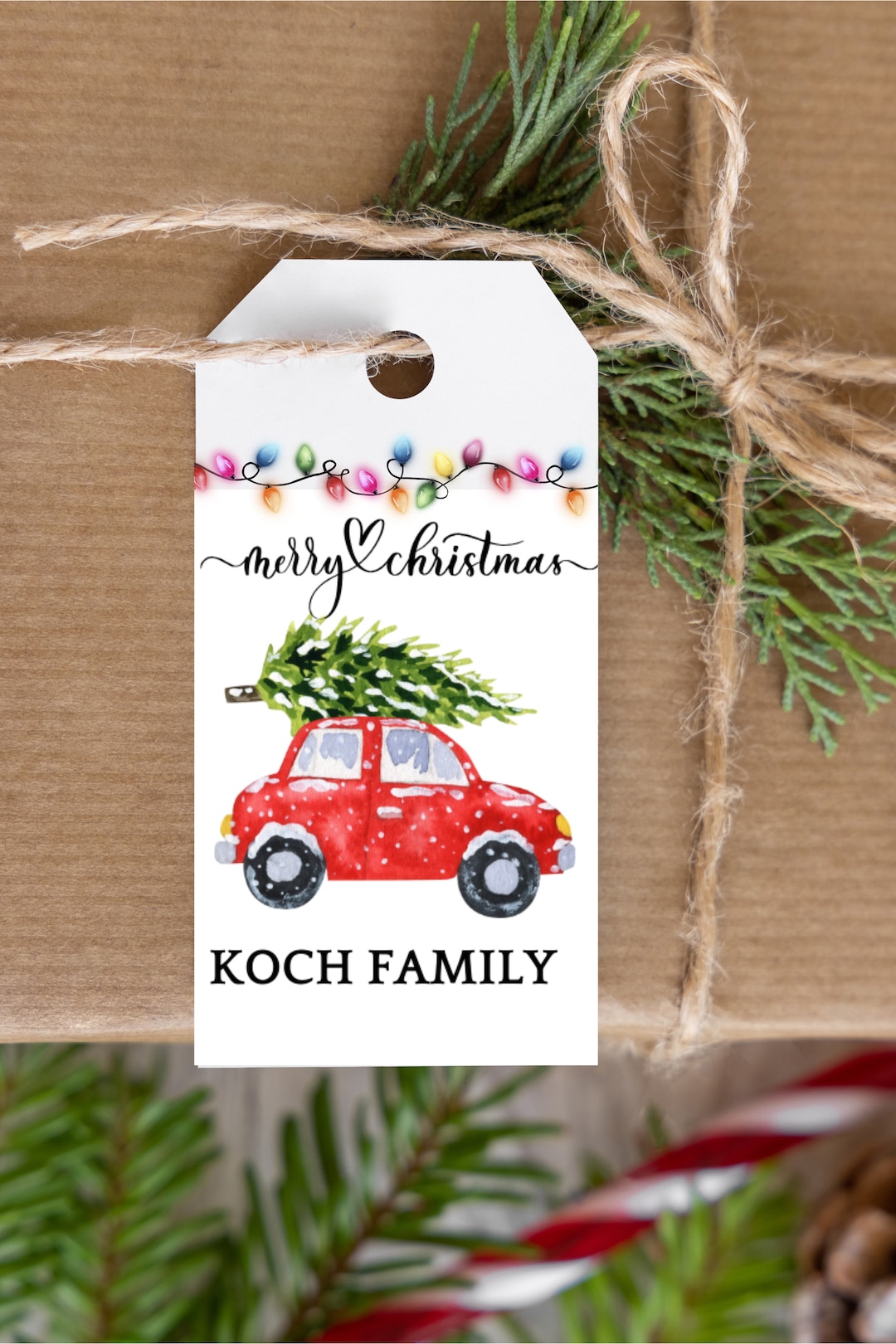Christmas Tag Template | INSTANT DOWNLOAD | Holiday Gift Tags ...
