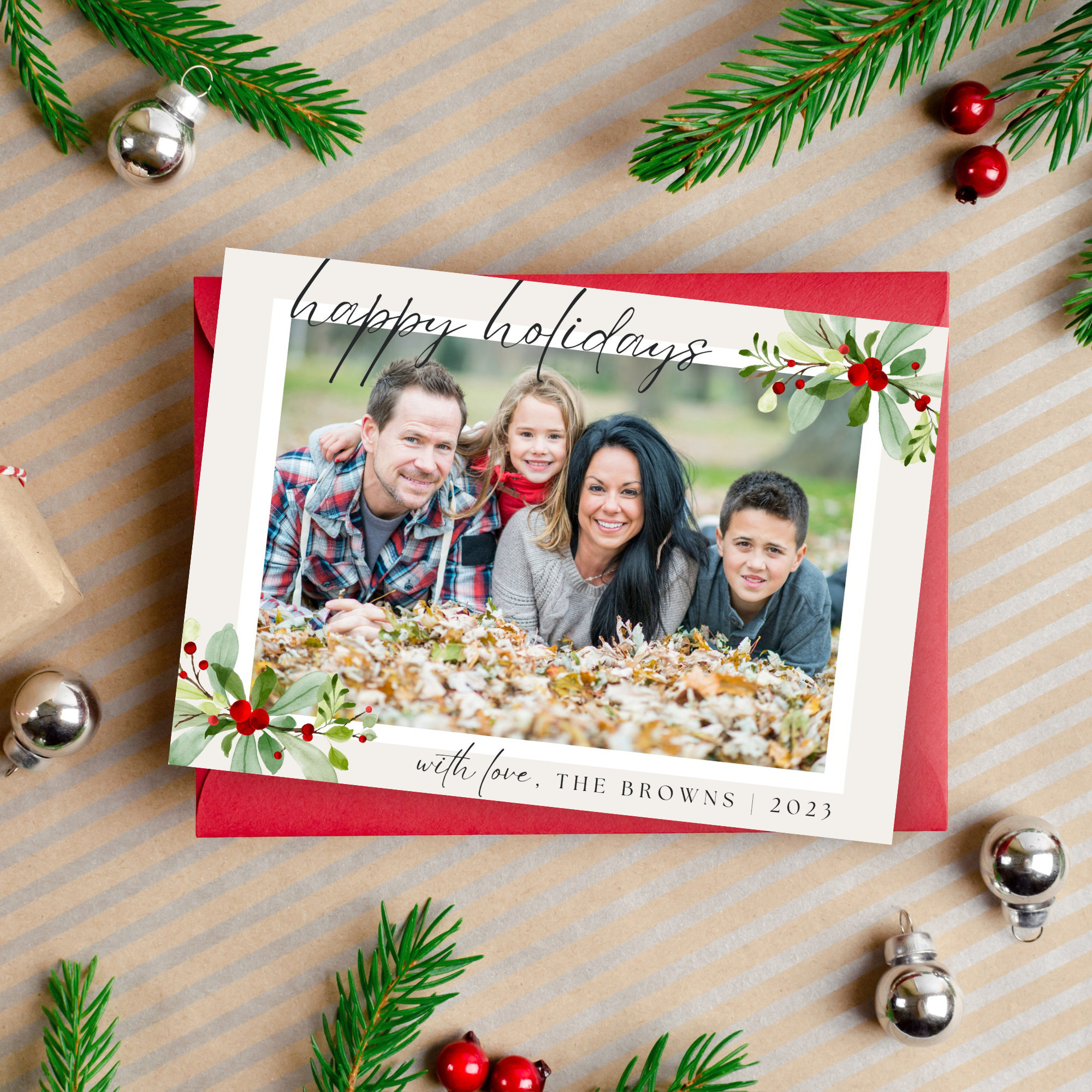 Personalized Photo Christmas Cards INSTANT DOWNLOAD Digital Cards ...