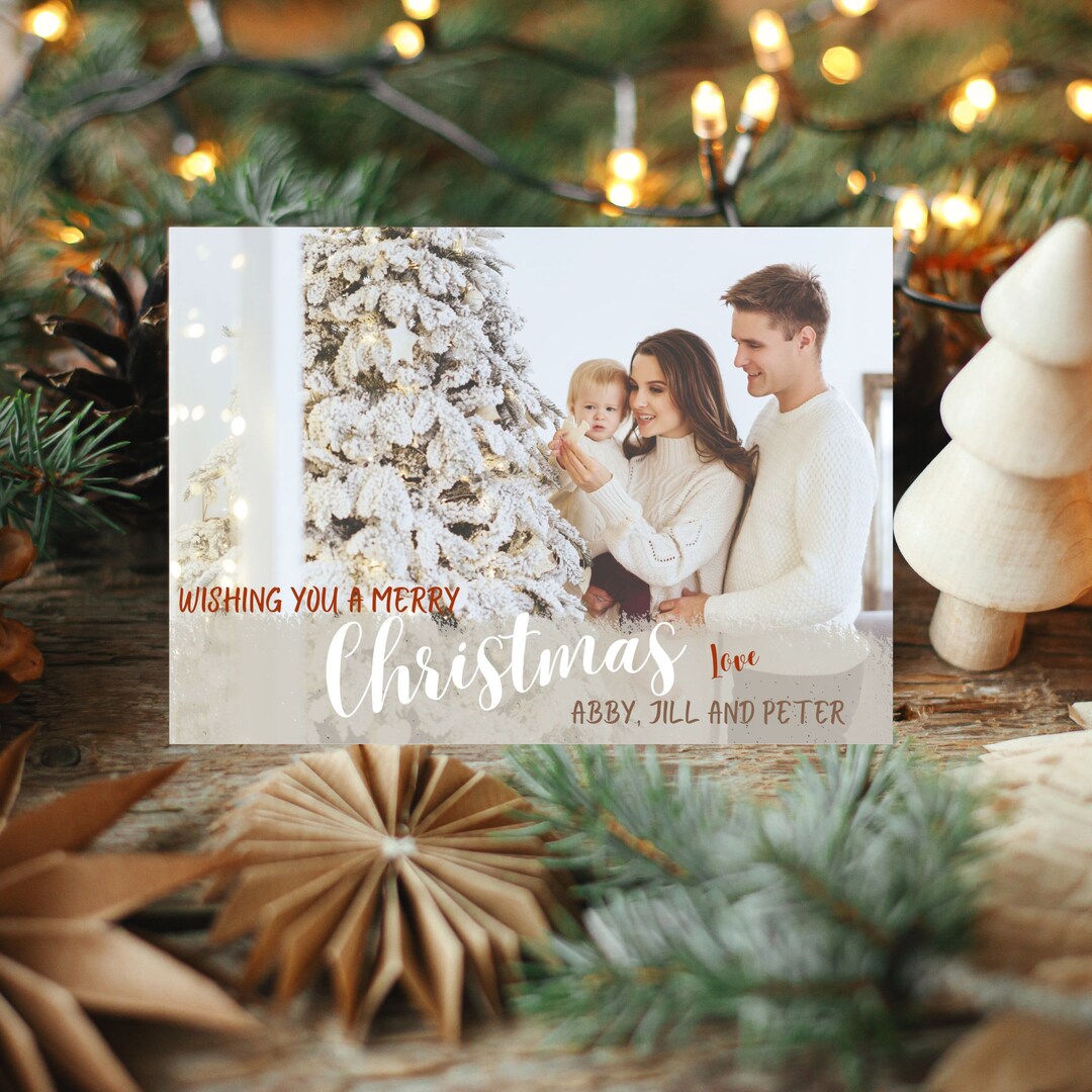 Personalized Photo Christmas Cards| INSTANT DOWNLOAD | Digital Cards ...