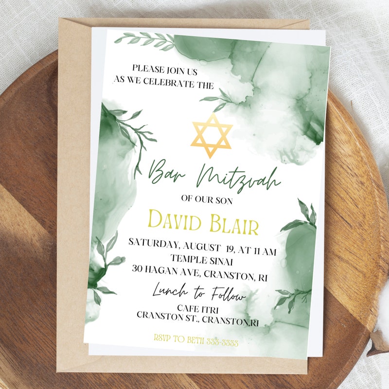 Bar Mitzvah Invite - Etsy