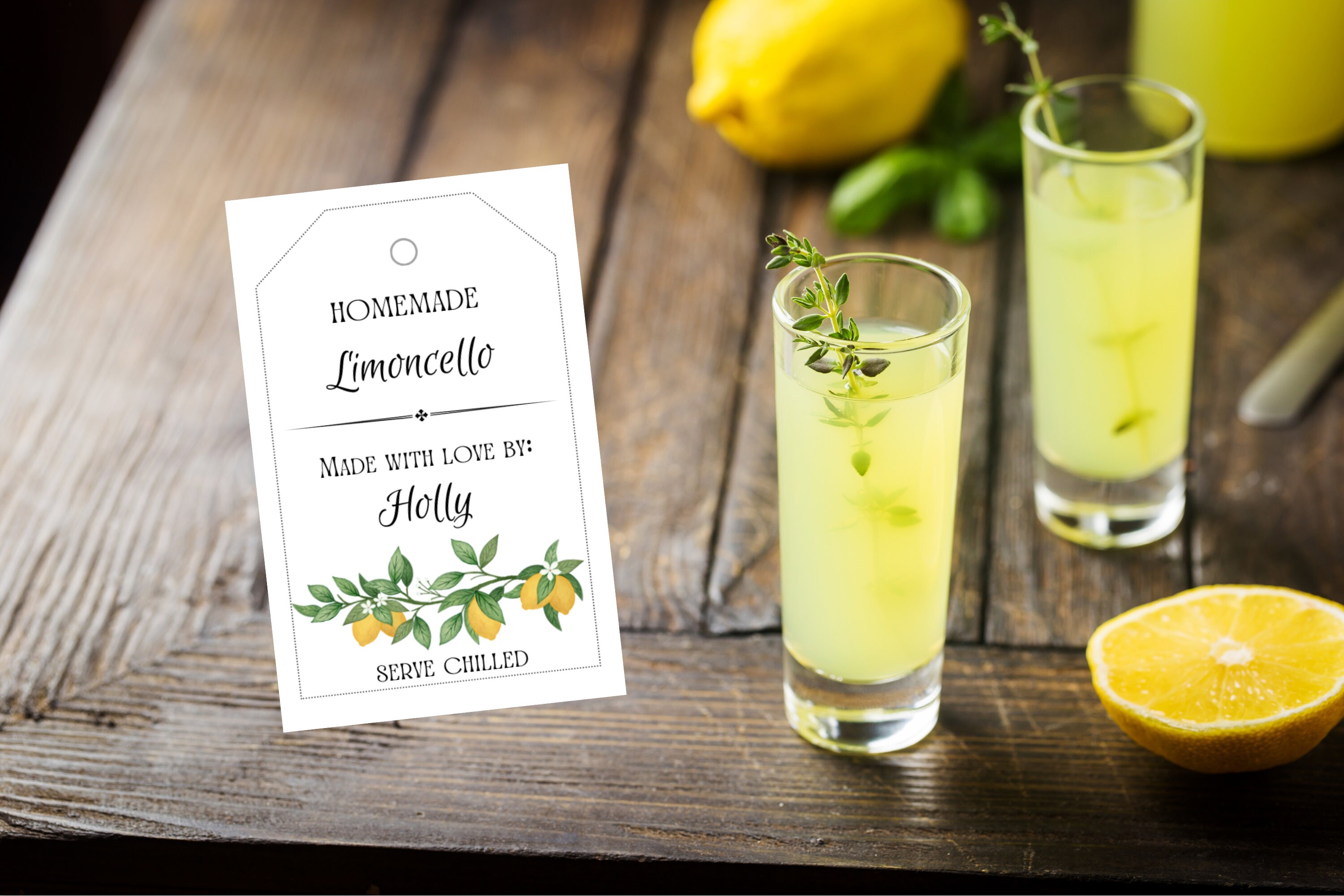 Limoncello Tags | INSTANT DOWNLOAD | Limoncello Favor Tags | Limoncello ...