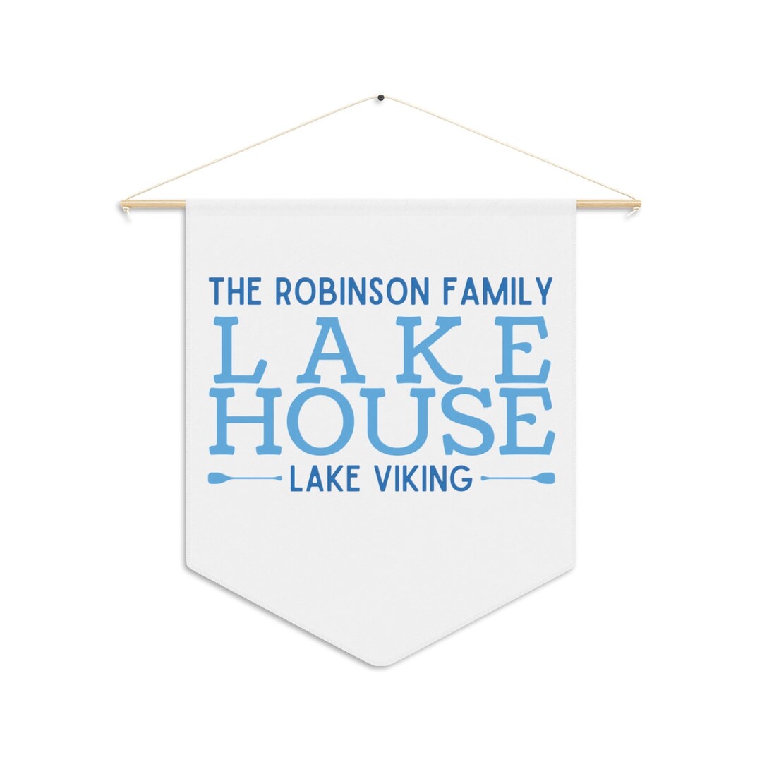 Custom Lake House Banner, Lake Pennant, Custom Lake Gift, Family Name ...