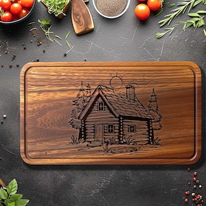 Rustic Log Cabin SVG Bundle: Mountain House Clipart (digital Product ...