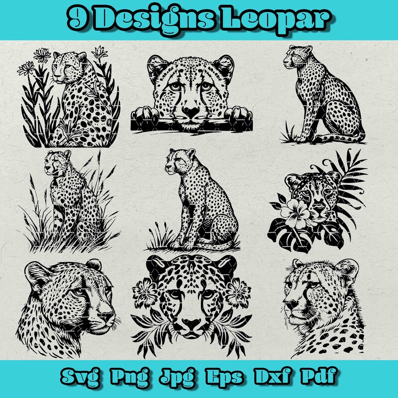 Leopard Svg - Etsy