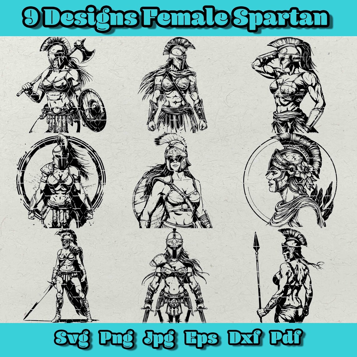Female Spartan Svg Bundle,spartan Vector,floral Spartan Png,women ...