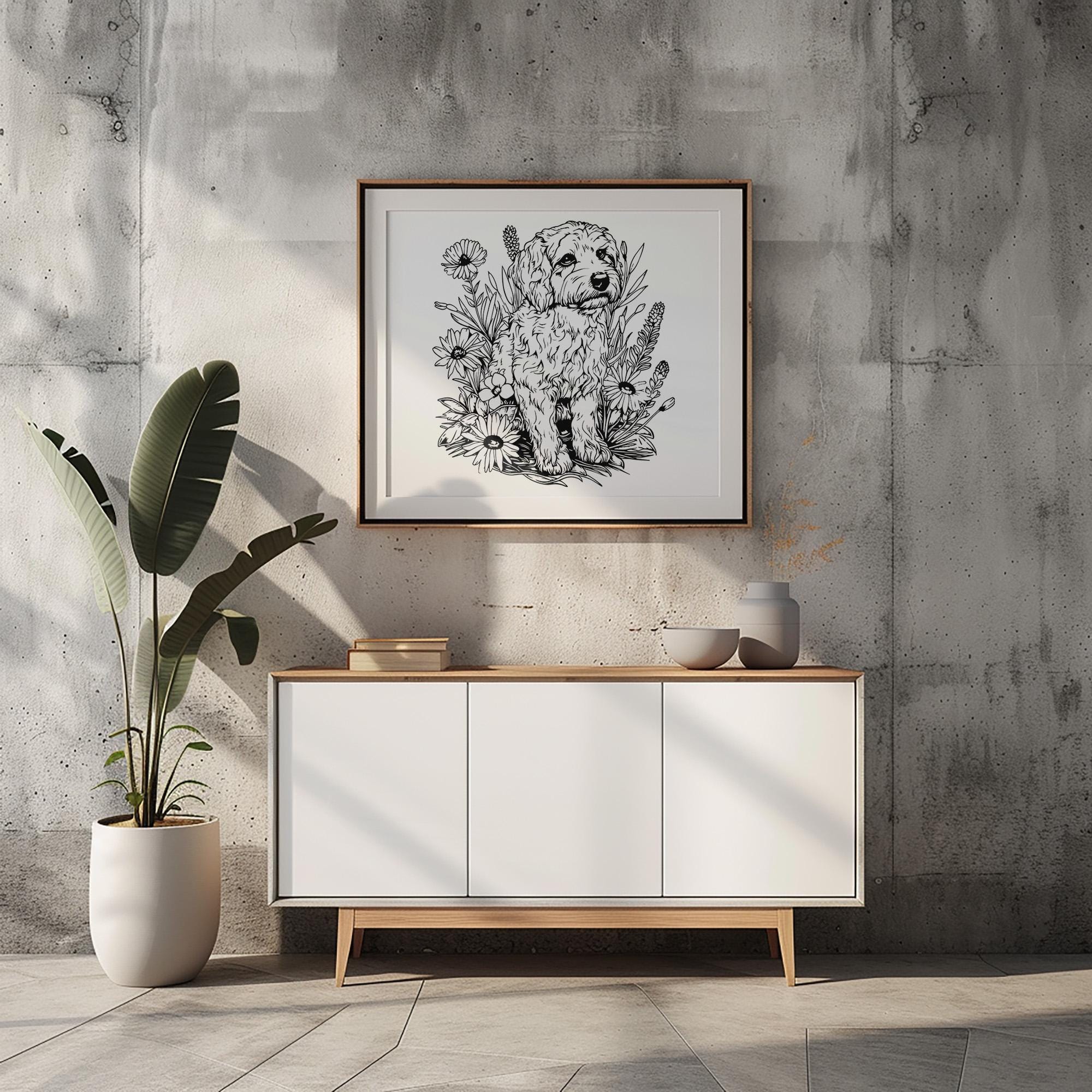 Labradoodle Svg Bundle, Peeking Labradoodle Png, Cowboy Hat Labradoodle ...