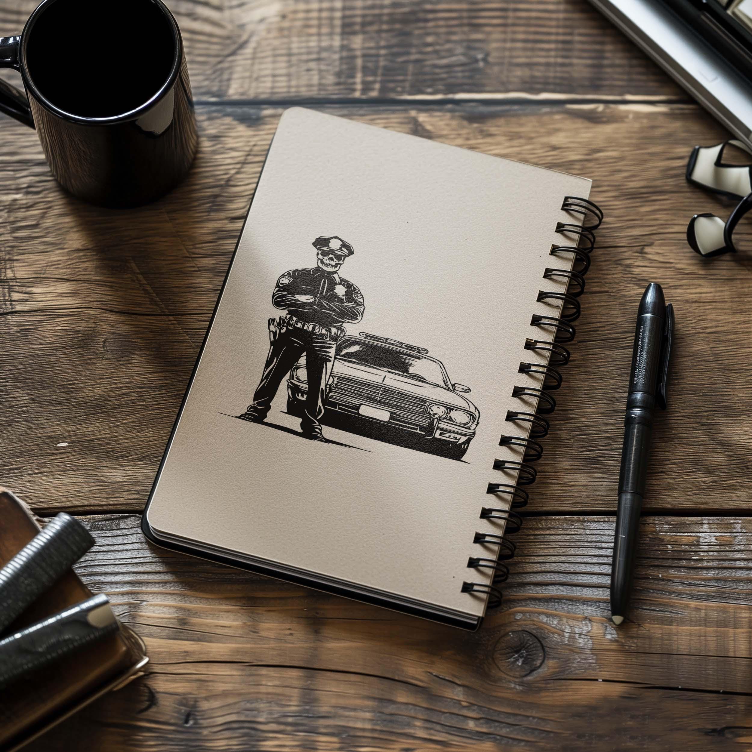 Skeleton Police SVG Bundle, Skull Cop Clipart, Horror Police Png ...