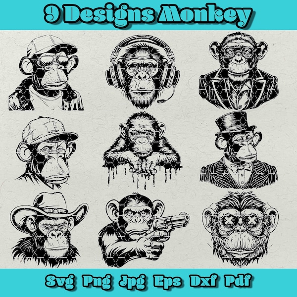 Monkey middle finger - Etsy Portugal