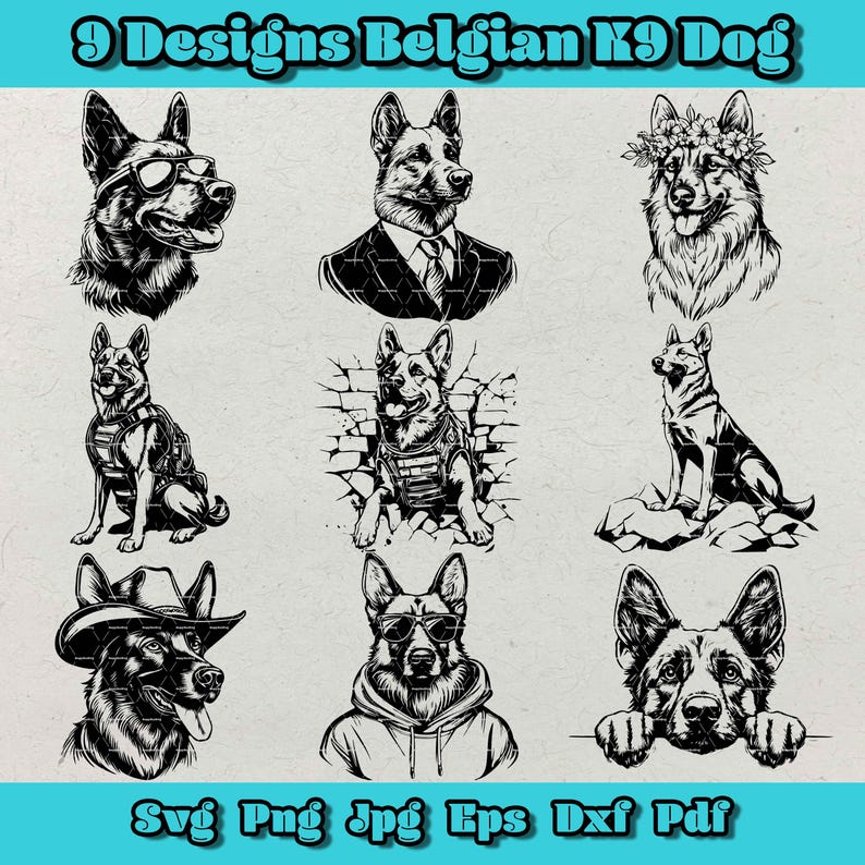 Belgian K9 Dog SVG Bundle, Police K-9 Dog Png , Swat Protection and ...