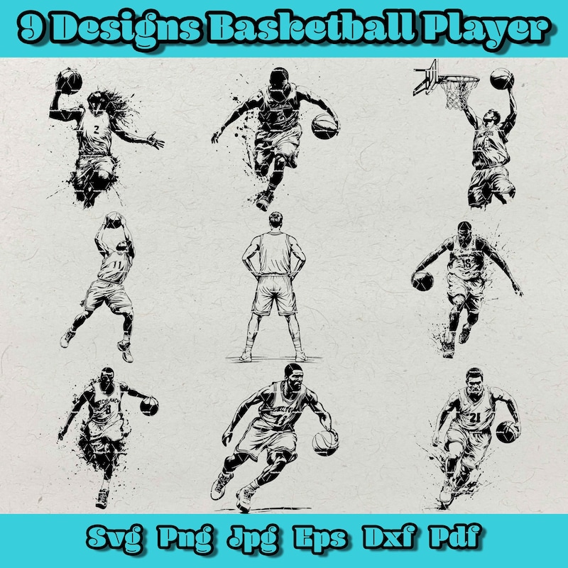 Basketball Player Svg - Etsy