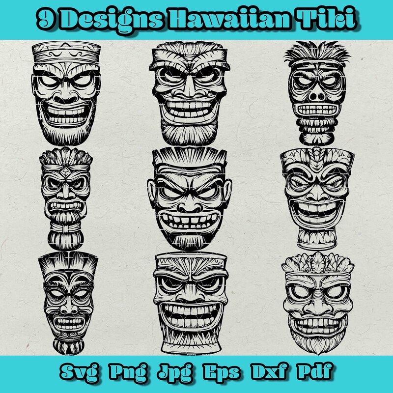 Tiki Svg - Etsy