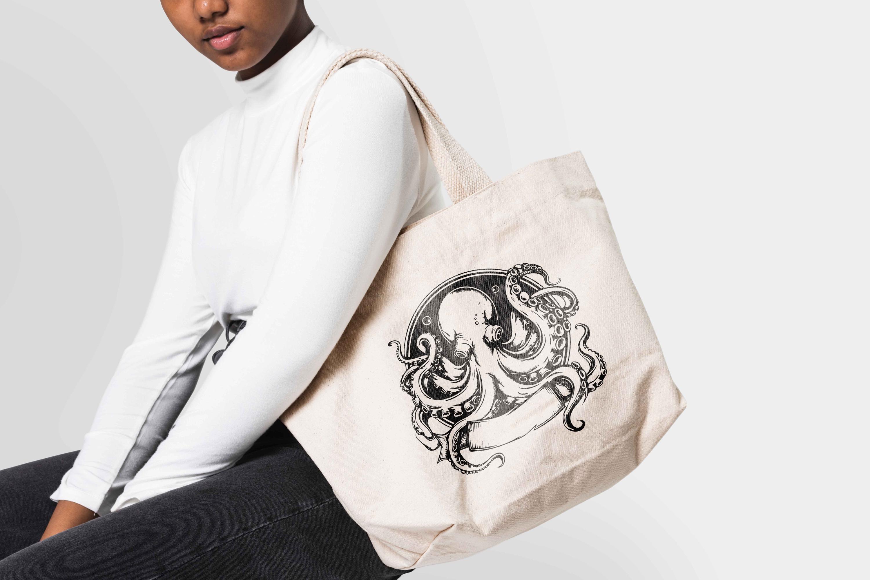 Octopus SVG Bundle: Hand-drawn Sea Monster Designs (digital Download ...