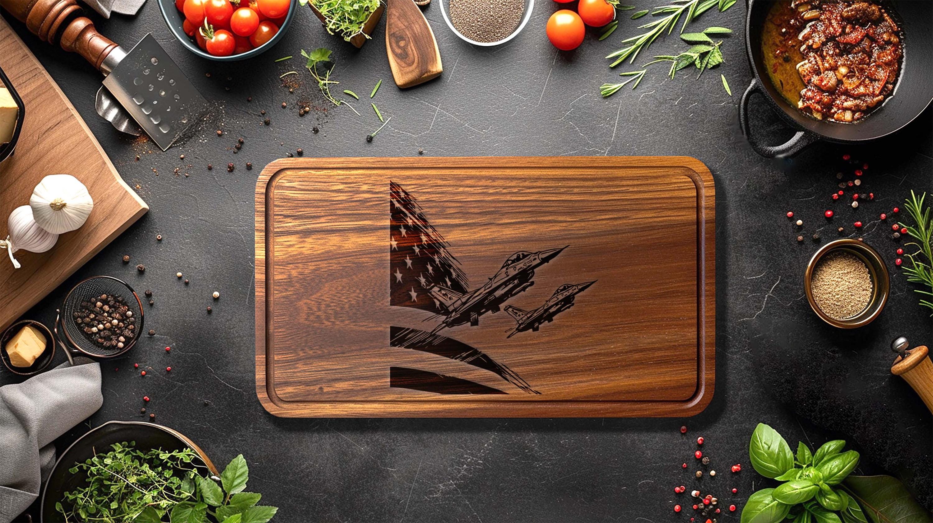 Fighter Jet American Flag SVG Bundle: Patriotic Laser Engraving Clipart ...
