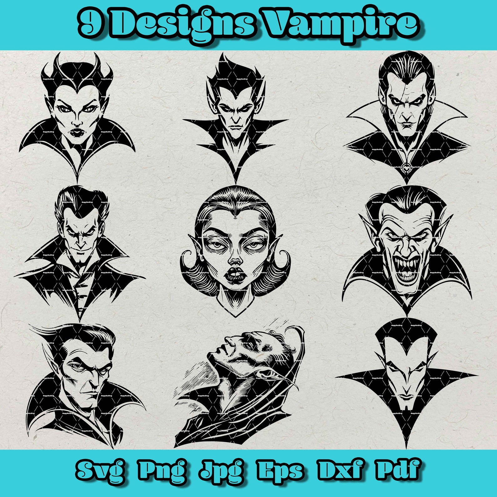 Vampire Svg Bundle, Scary Vampire Svg, Gothic Png, Halloween Svg, Night ...