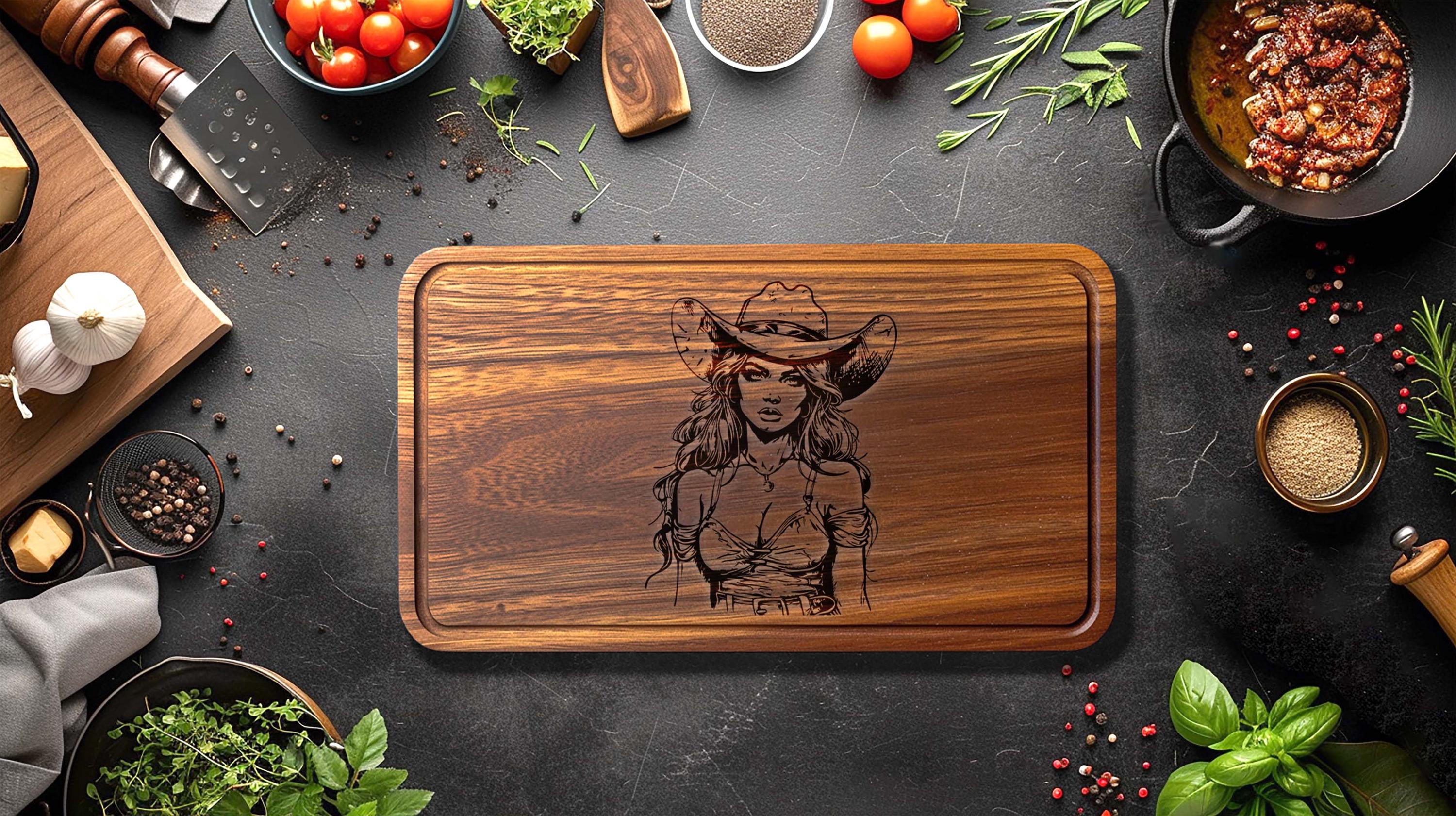 Cowgirl SVG Bundle: Gunfighter Designs for Laser Engraving (digital ...