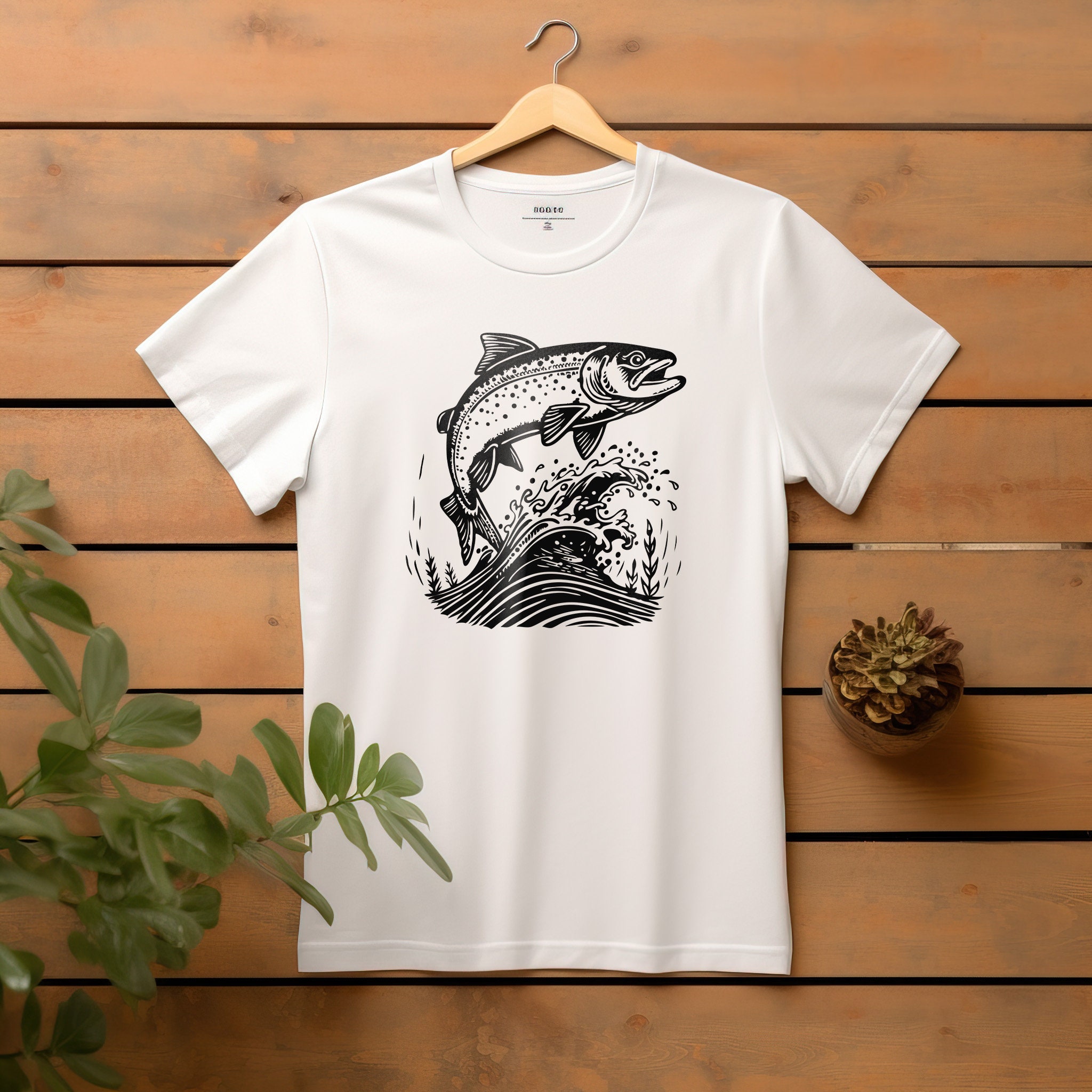 Trout Fish Svg Bundle, Engraving or Print, Fishing Svg, Rainbow Trout ...