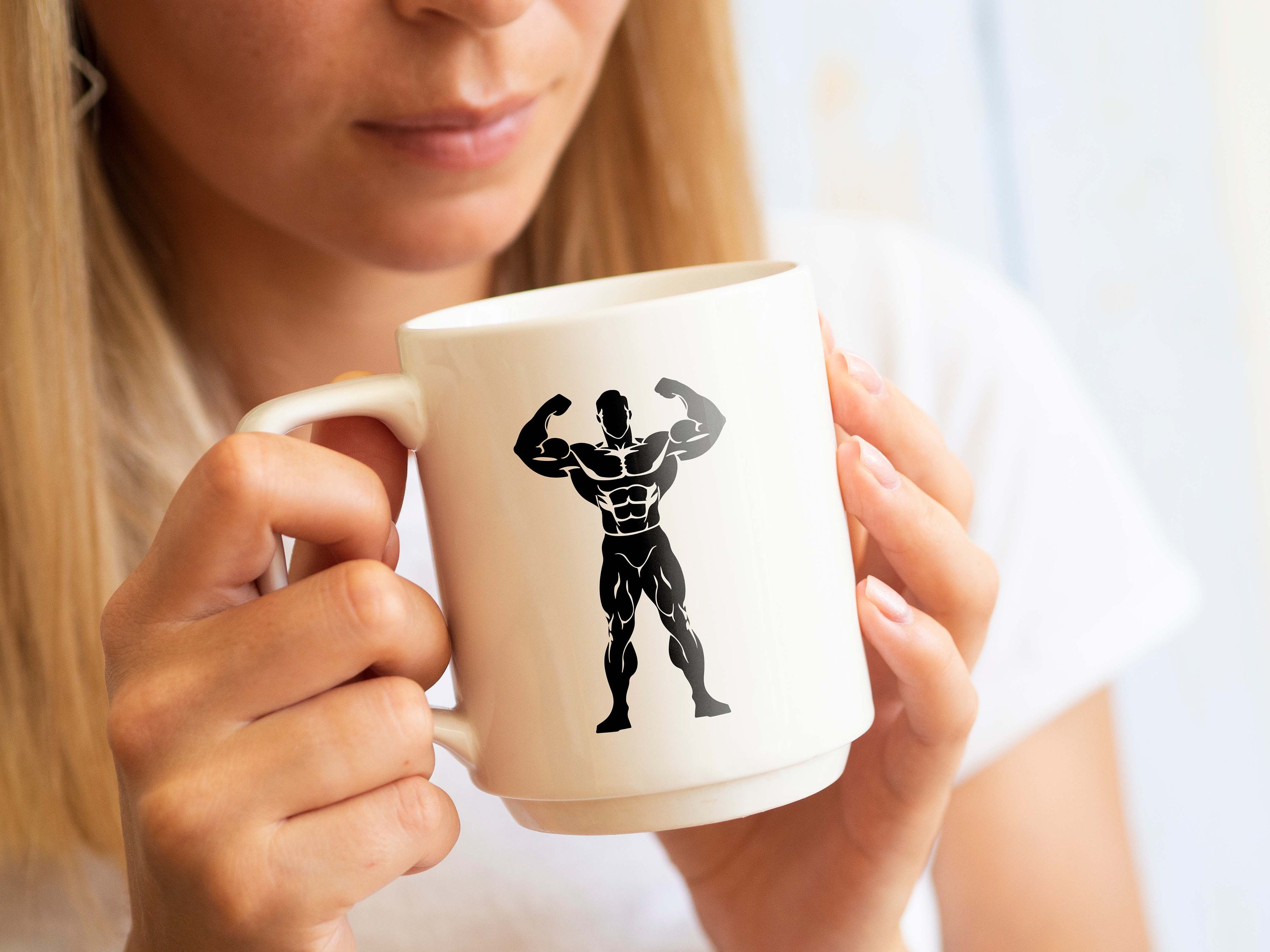 Muscle Man Silhouette SVG, Man SVG, Muscle Man Svg,hand-drawn Svg ...