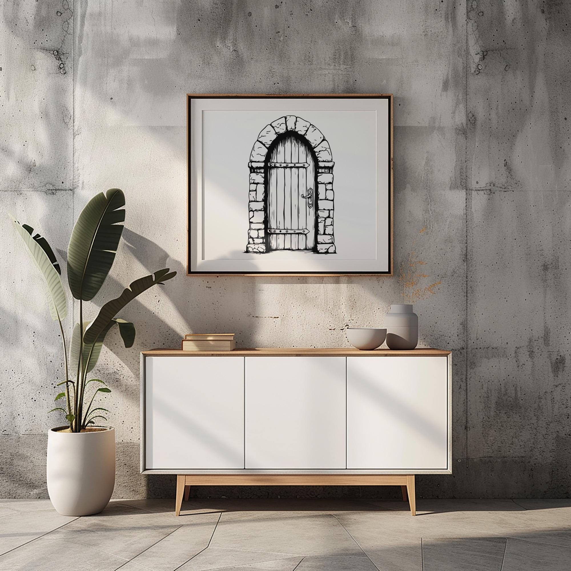 Medieval Stone Door SVG Bundle: Gothic Arched Door Designs (digital ...