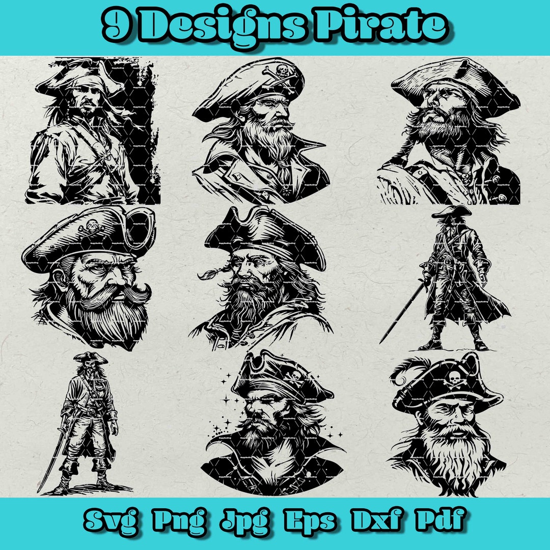 Pirate Svg Bundle Treasure Hunter Svg Pirate Ship Captain Clipart Pirate Cricut Sailor Ship