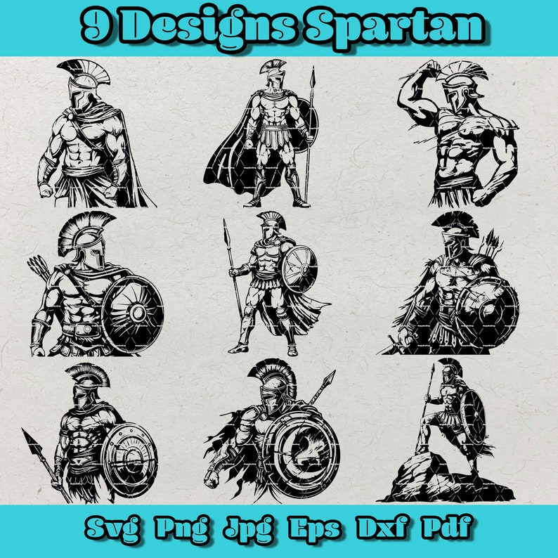 Spartan Svg Bundle, Spartan Vector, Spartan Helmet Svg, Warrior Svg ...