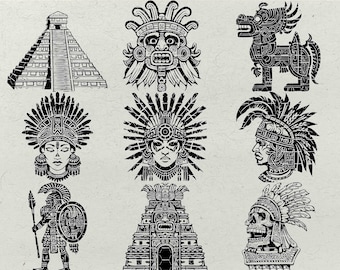 Aztec Svg Bundle, Ancient Aztec Skull Warrior Svg, Aztec Woman Svg ...