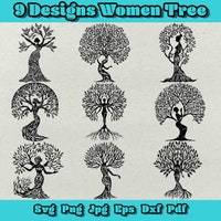 Woman Tree SVG | Women Empowerment SVG | Mother Nature SVG | Tree With ...