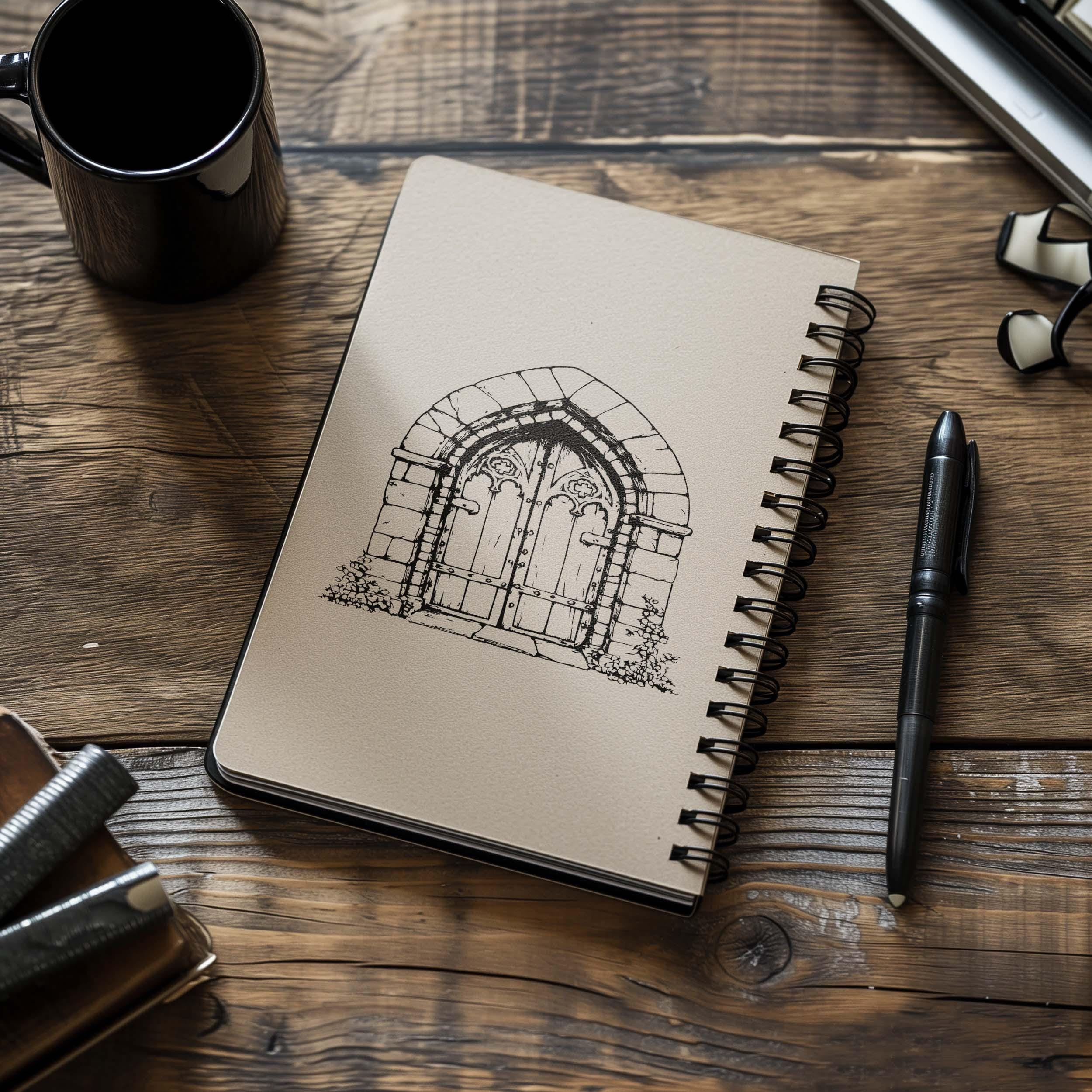 Medieval Stone Door SVG Bundle: Gothic Arched Door Designs (digital ...