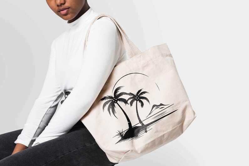 Beach Scene Svg Bundle, Sunset Beach Svg, Sunset Landscape, Nature Scene, Tropical Svg Files ...