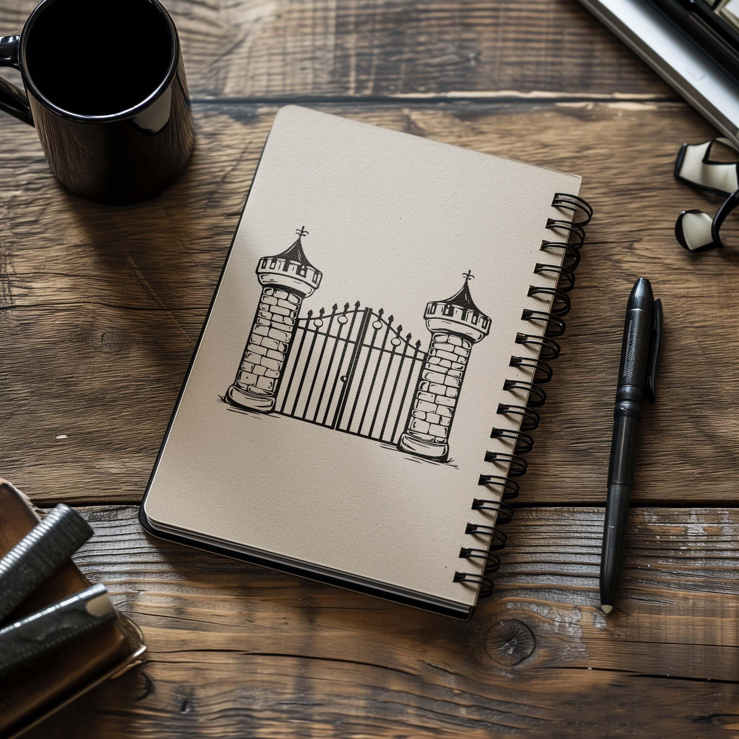 Gothic Iron Castle Gate Svg Bundle, Medieval Fortress Gate Clipart, Vintage Wrought Iron ...