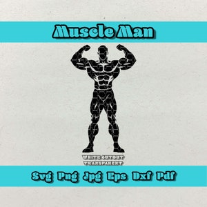 Muscle Man Silhouette SVG, Man SVG, Muscle Man Svg,hand-drawn Svg ...