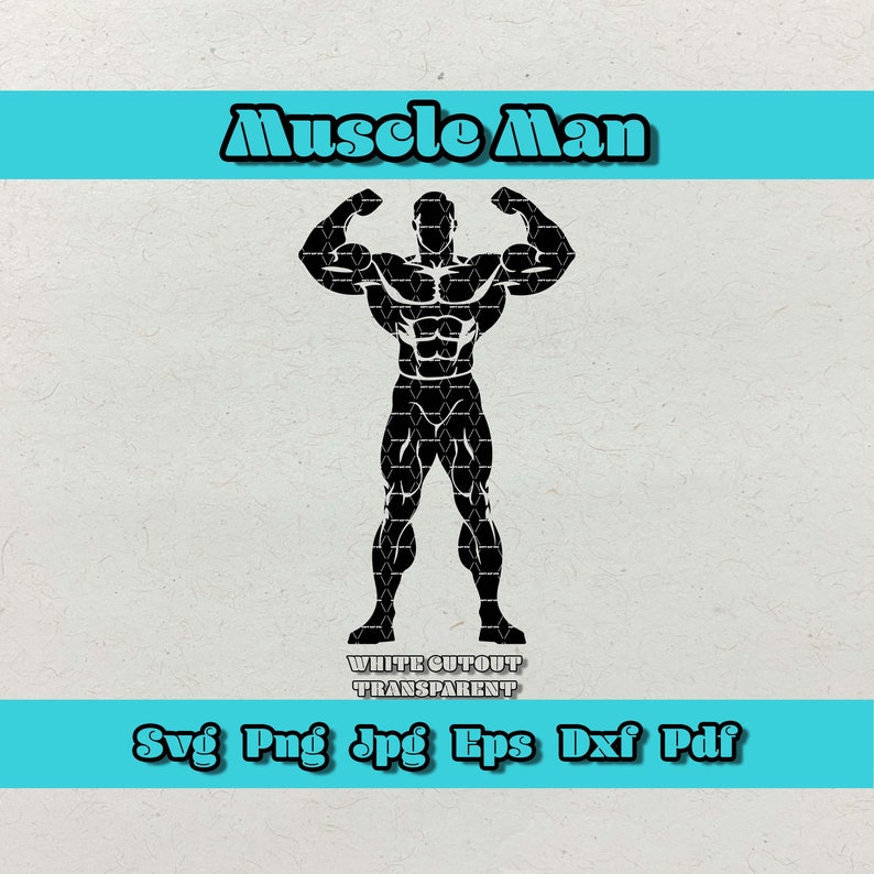Muscle Man Silhouette SVG, Man SVG, Muscle Man Svg,hand-drawn Svg ...