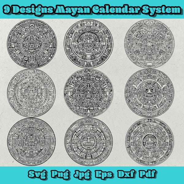 Mayan Calendar Svg - Etsy
