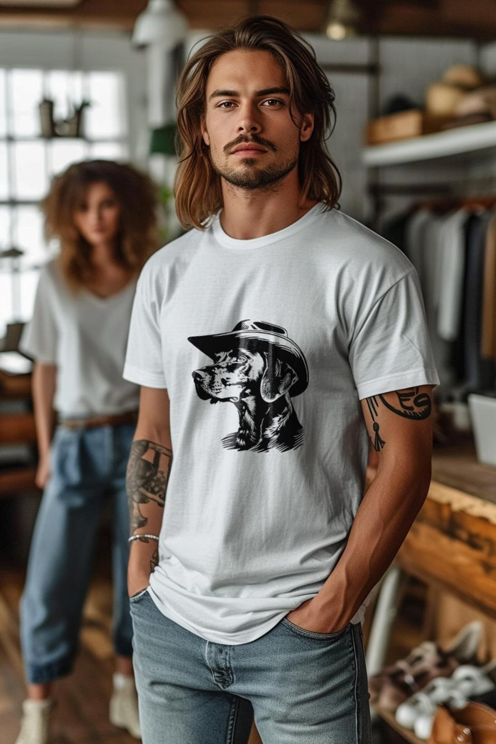 German Shorthaired Pointer Svg Bundle, Peeking Pointing Dog Png, Cowboy ...