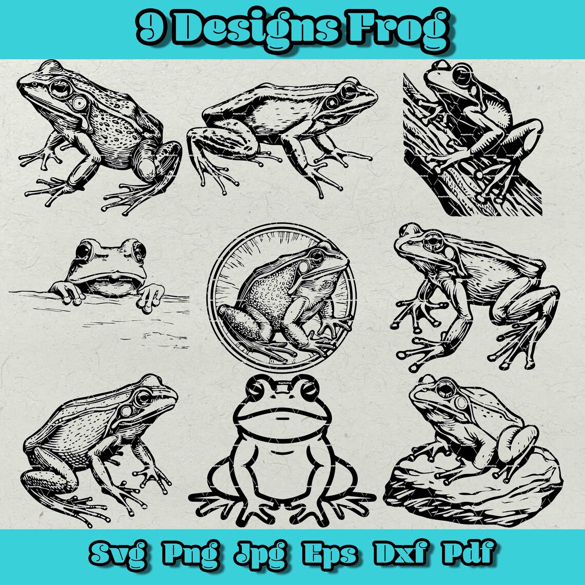 Frog SVG Bundle: Floral Lotus, Swamp Animal (cut File) - Etsy