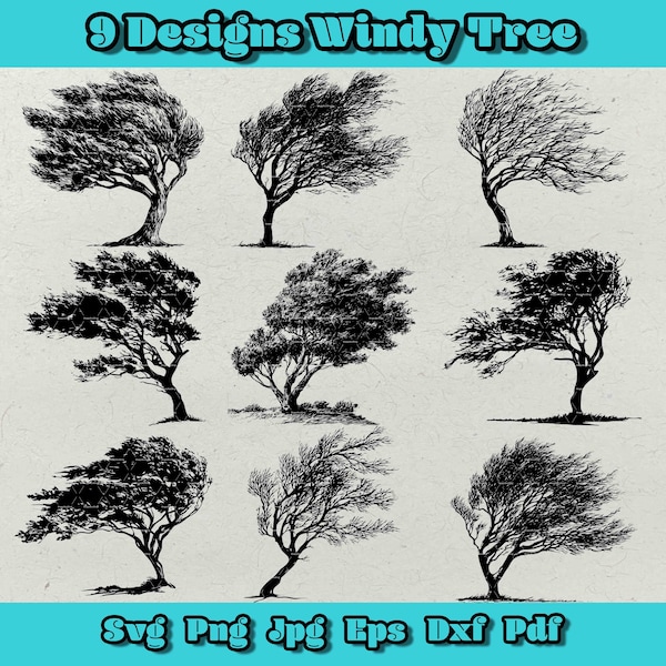 Windswept Tree - Etsy