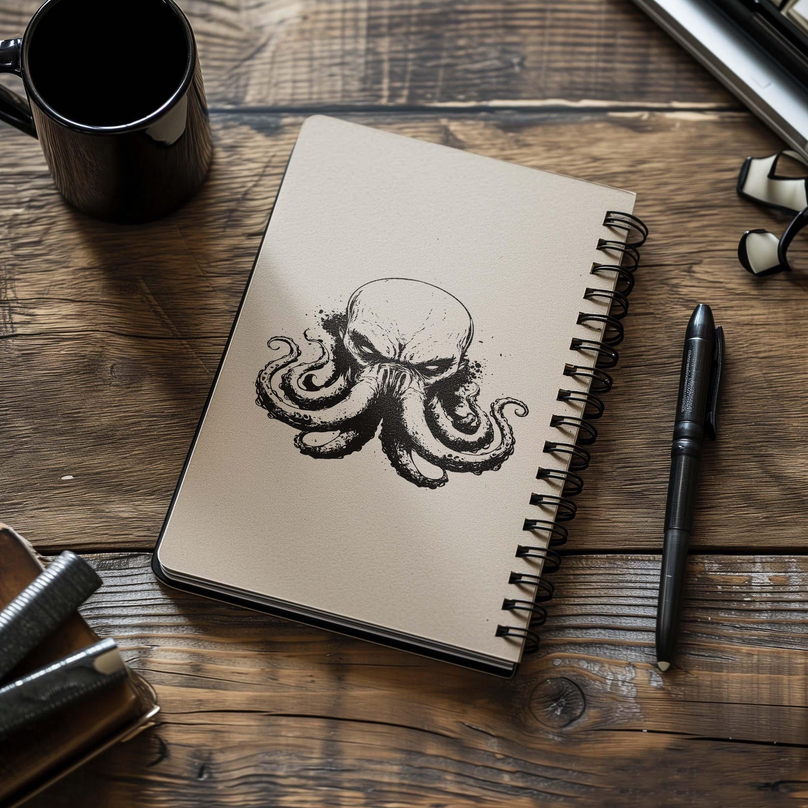 Octopus Svg Bundle, Angry Octopus Png, Hand Drawn Sea Monster Png ...